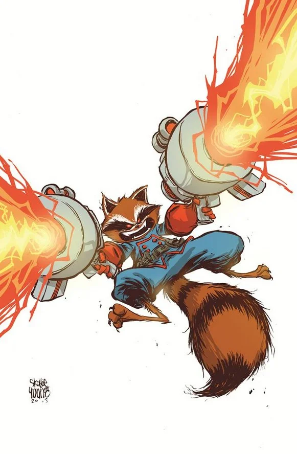 Ballistic Rocket Raccoon Art by Skottie Young — GeekTyrant