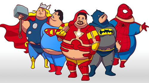 Superheroes If They Were Fat - Fan Art — GeekTyrant
