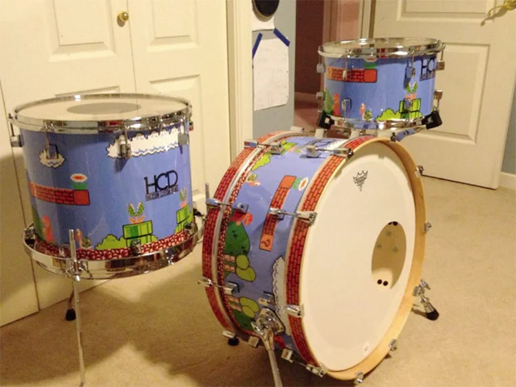 Custom SUPER MARIO Themed Drum Kit — GeekTyrant