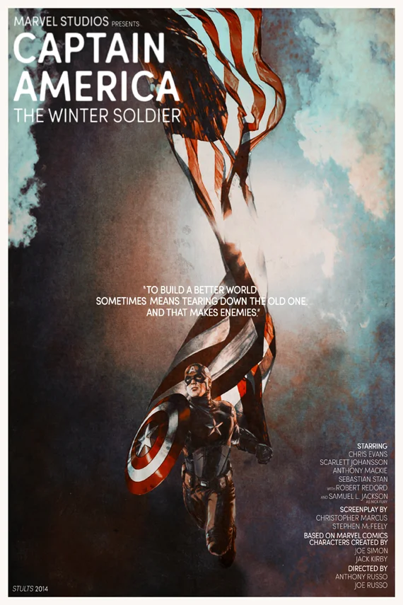 Vintage Poster Design for CAPTAIN AMERICA: THE WINTER SOLIDER and More ...