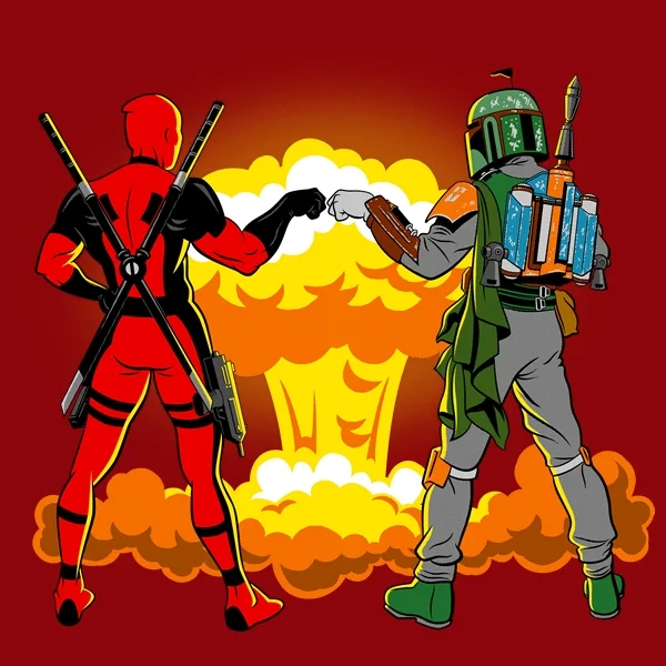 Deadpool and Boba Fett Epic Bro Fist T-Shirt — GeekTyrant