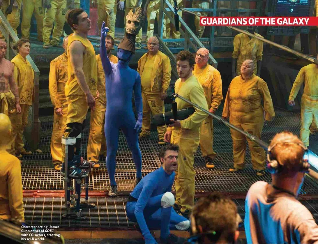 BTS Photos for GUARDIANS OF THE GALAXY with Rocket, Groot and Star-Lord ...