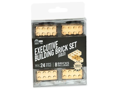 Gold Plated Metal Building Brick Set — GeekTyrant