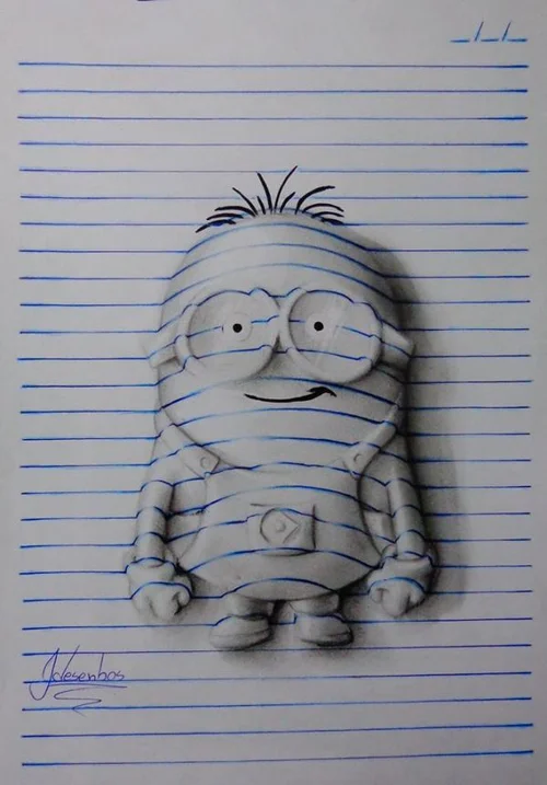 2D Notebook-Style Art That Looks Like 3D Sculptures — GeekTyrant