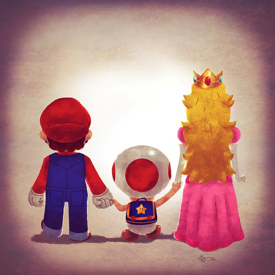 Heartwarming Family Portraits for Classic Video Games — GeekTyrant