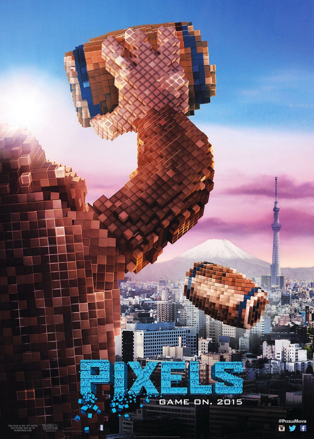 Pac-Man and Donkey Kong Invade Earth in PIXELS Posters — GeekTyrant Pac-Man and Donkey Kong Invade Earth in PIXELS Posters — GeekTyrant