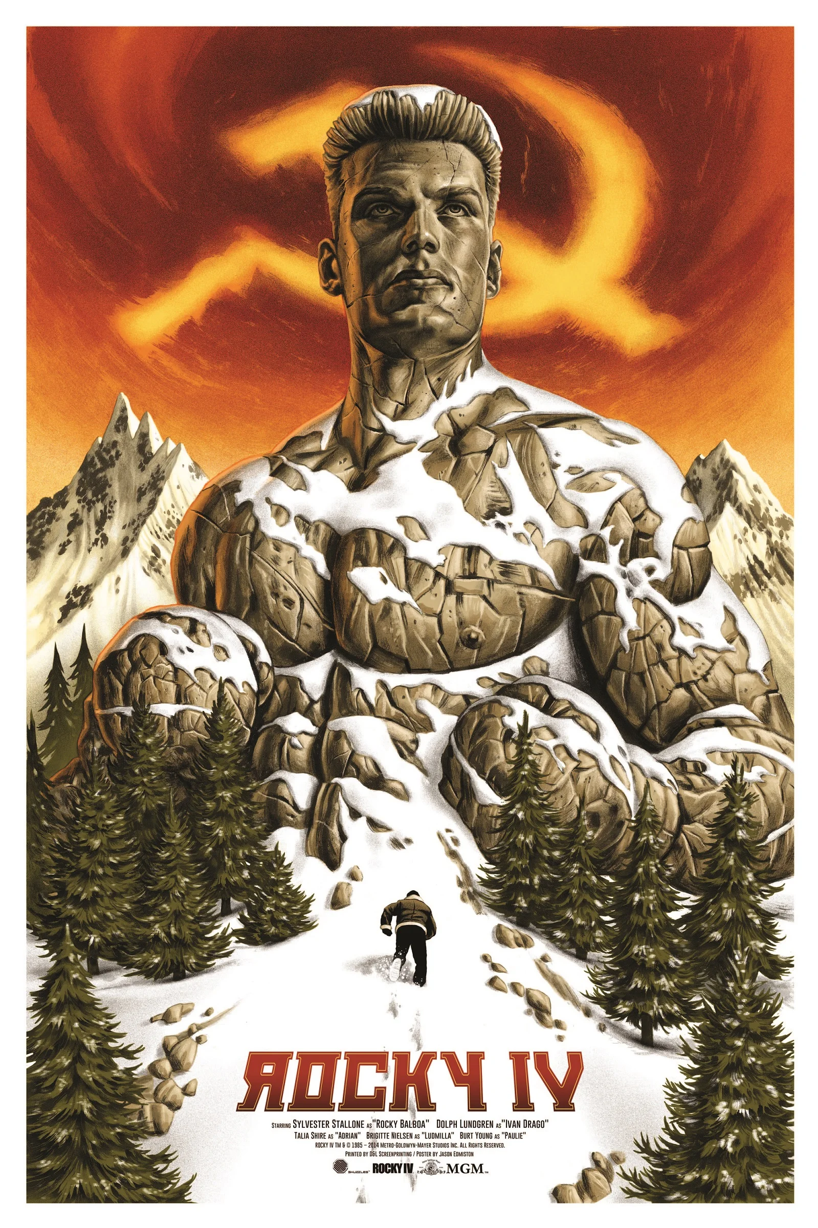Rock Hard ROCKY IV Poster Art By Jason Edmiston — GeekTyrant