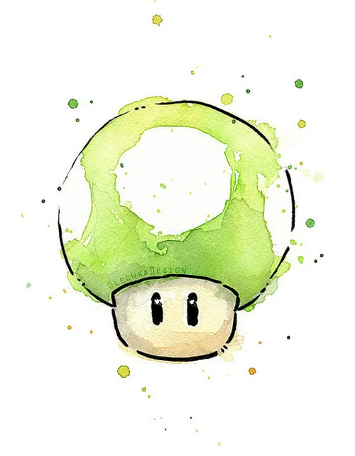 Beautiful Watercolor Paintings of Mario Characters — GeekTyrant