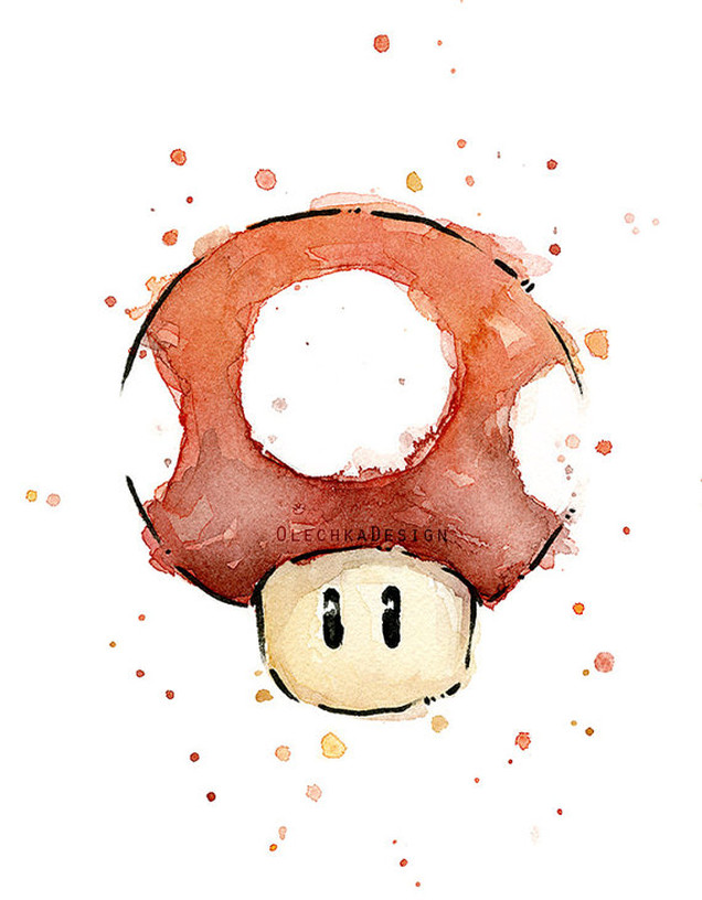 Beautiful Watercolor Paintings of Mario Characters — GeekTyrant