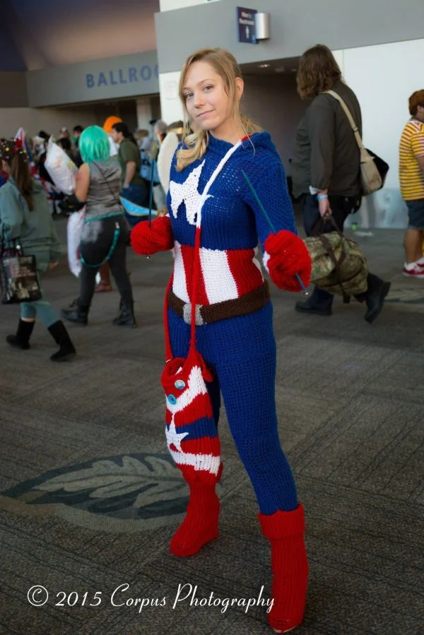Captain America Knitted Cosplay — GeekTyrant