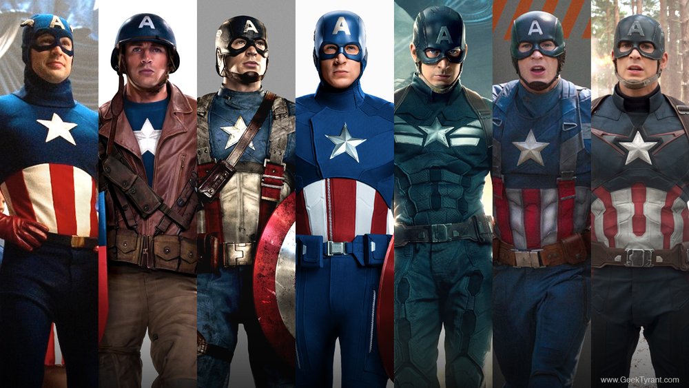 The Evolution of Captain America's Uniform — GeekTyrant