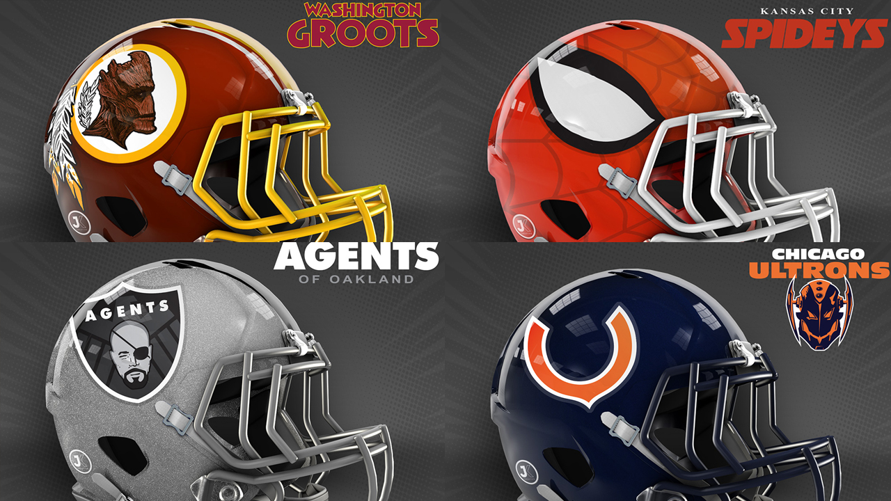 Brilliantly Designed Marvel-Themed Football Helmets — GeekTyrant