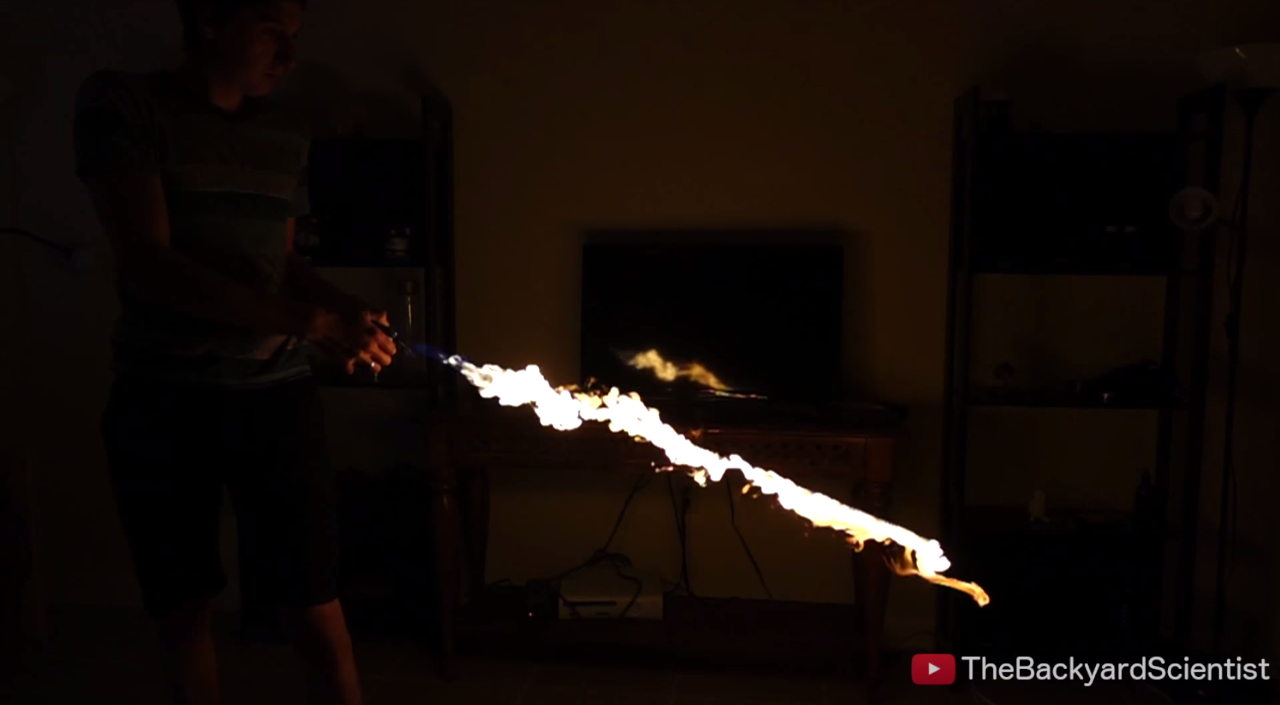 Flame On: Backyard Scientist Creates Cool 1000 FPS Fire Sword Video ...