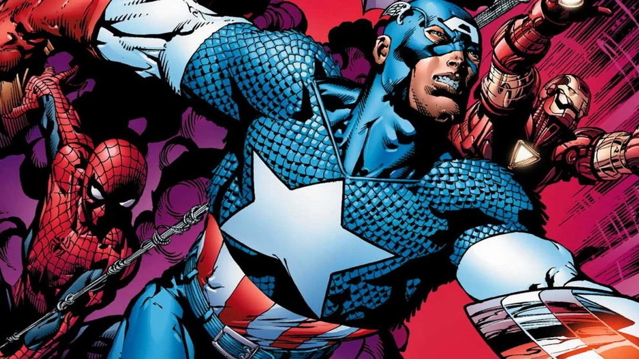 Captain America Sports His Scail Mail Armor in CIVIL WAR T-shirt Art ...