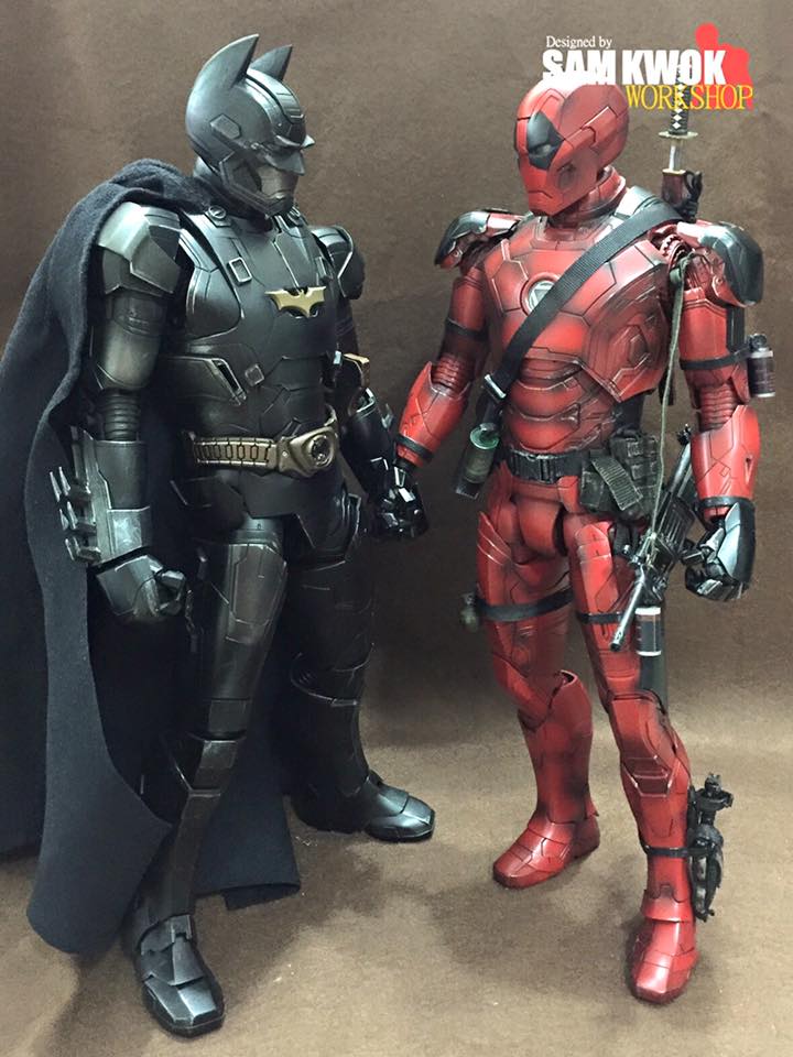 Batman Iron Man and Deadpool Iron Man Face Off as Custom-Made Action ...