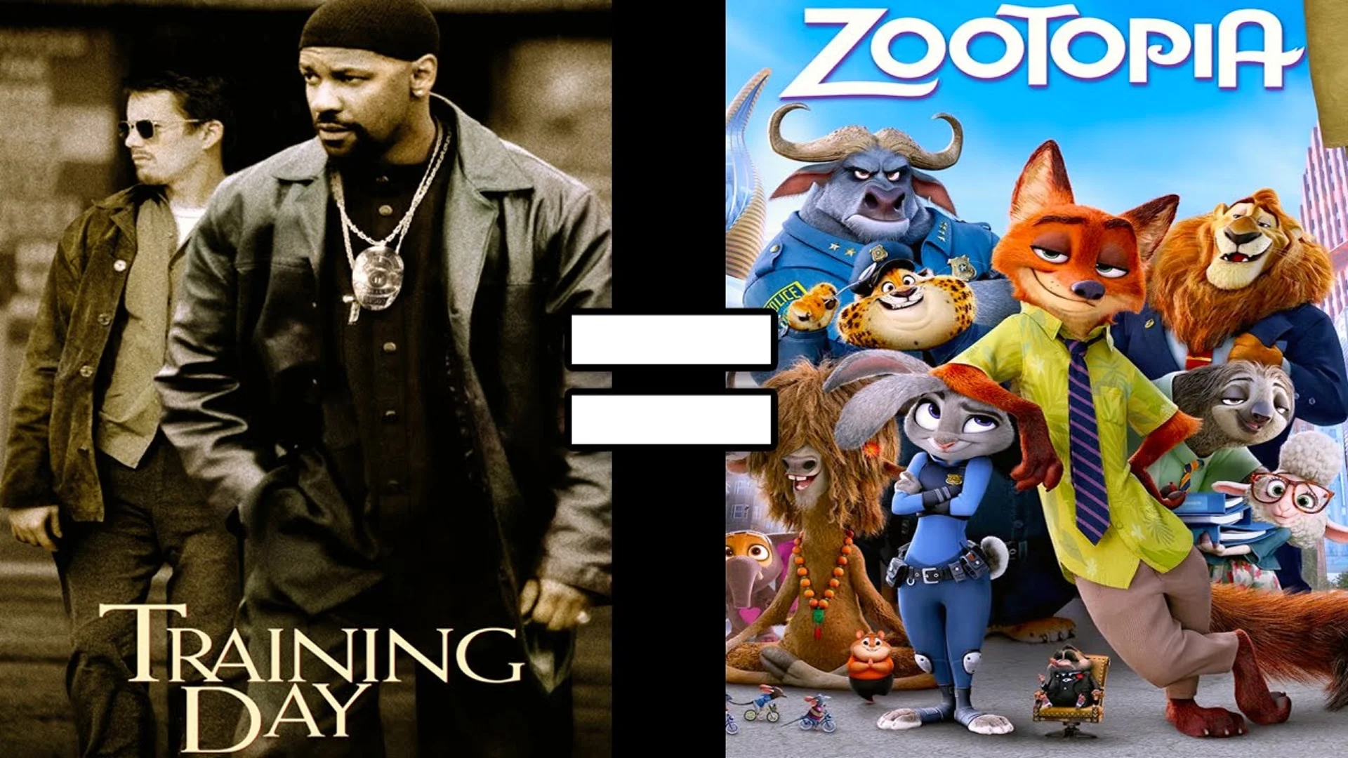24 Interesting Comparisons Explain How TRAINING DAY and ZOOTOPIA Are ...