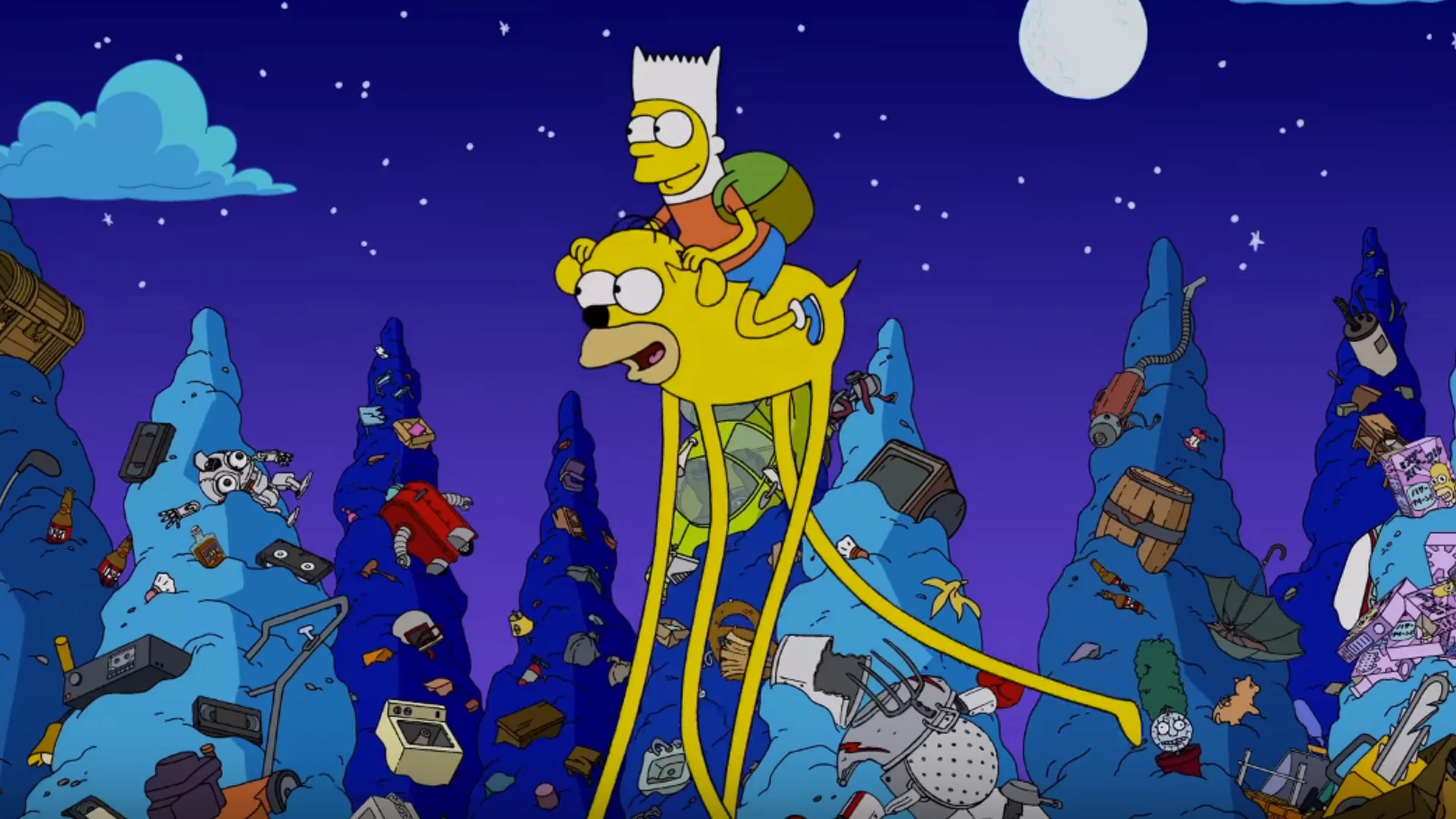 THE SIMPSONS Awesomely Parodies ADVENTURE TIME in Newest Couch Gag ...