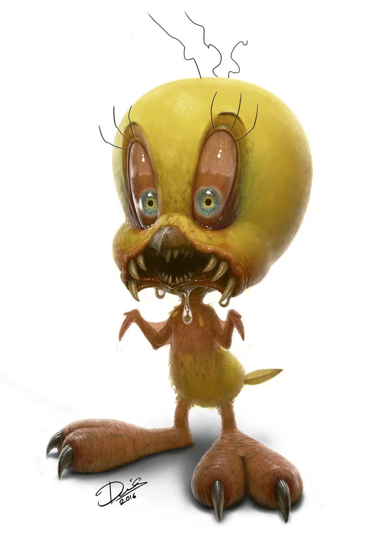 Popular Cute Cartoon Characters Transformed into Horrific Monsters in ...