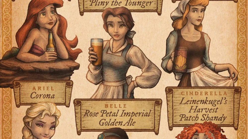 How The Disney Princesses Celebrate Oktoberfest By The Brews They Drink ...