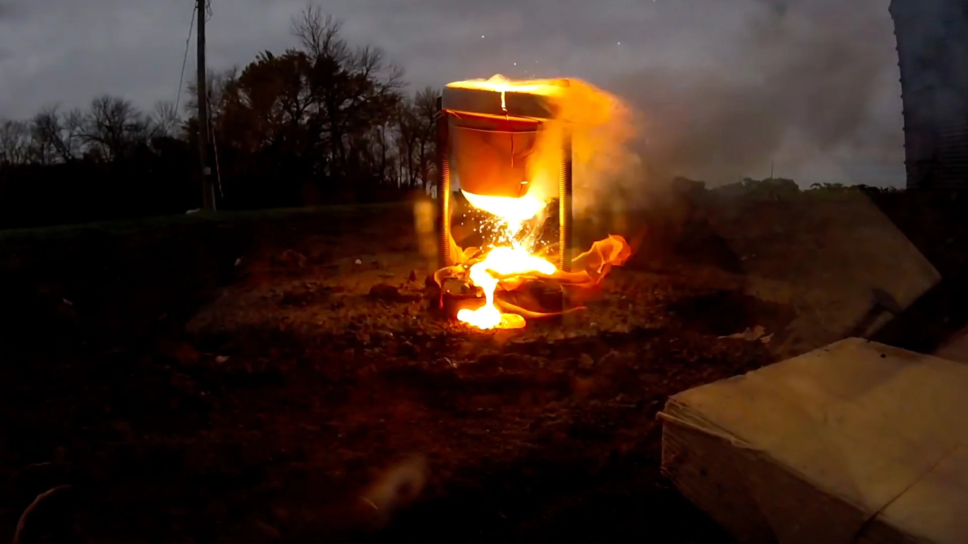 Watch Some Thermite Melt Through A Computer Hard Drive — GeekTyrant