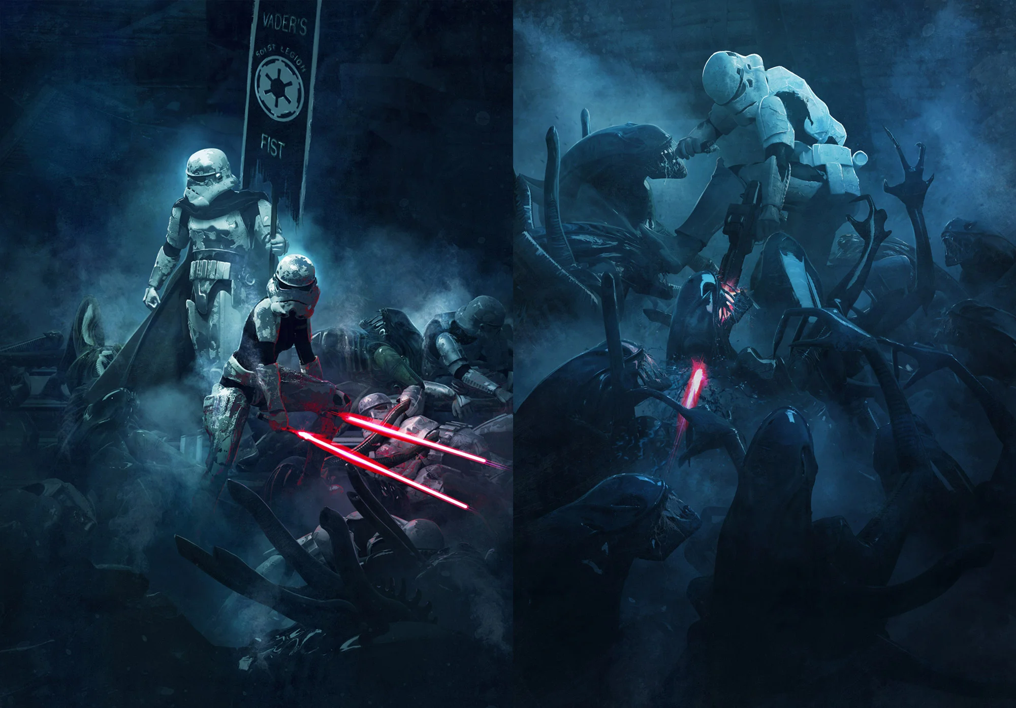 Darth Vader Vs. Xenomorph in Gloriously Badass STAR WARS and ALIENS Fan ...