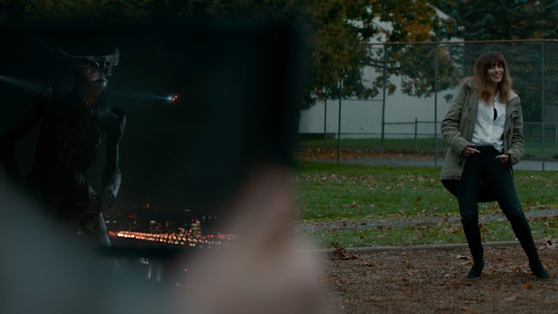 COLOSSAL Trailer: Anne Hathaway Controls a Destructive Kaiju — GeekTyrant