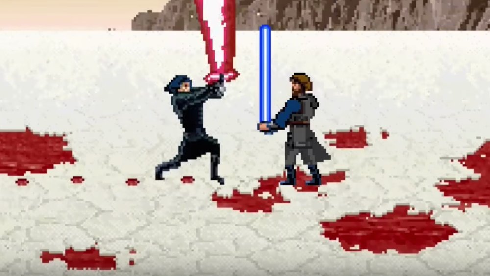 The Luke Skywalker and Kylo Ren Showdown From THE LAST JEDI Recreated ...