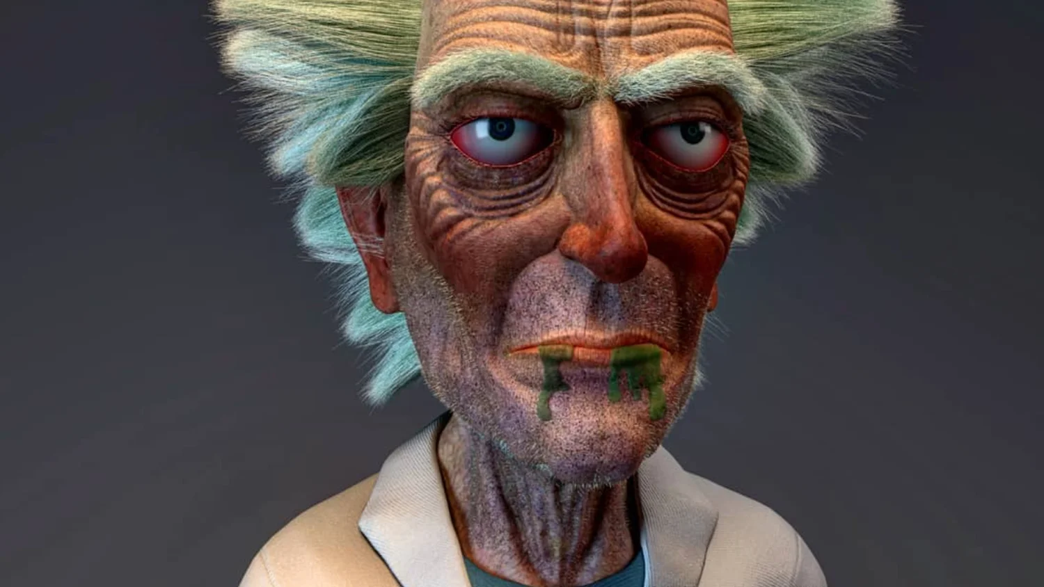 RICK AND MORTY Fan Art Shows a Crazy Hyper-Realistic Old Man Rick 3D ...