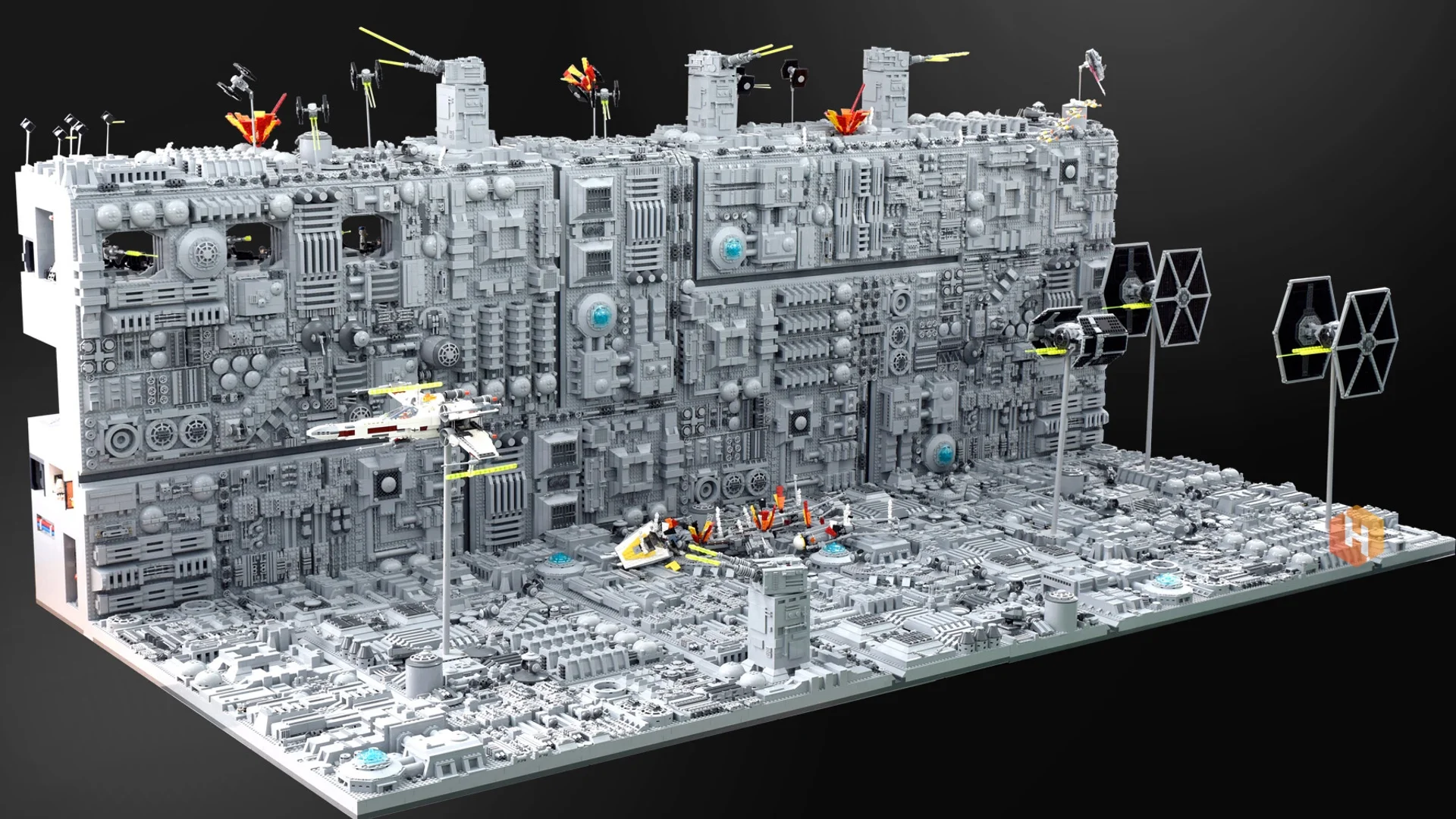 Epic 50,000 Piece LEGO STAR WARS Death Star Trench Run Diorama — GeekTyrant