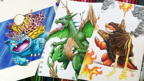 Check Out this Incredible POKEMON Fan Art That Plays with the Types of ...
