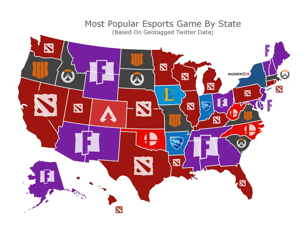 Infographic Shows Most Popular Esports by State — GeekTyrant