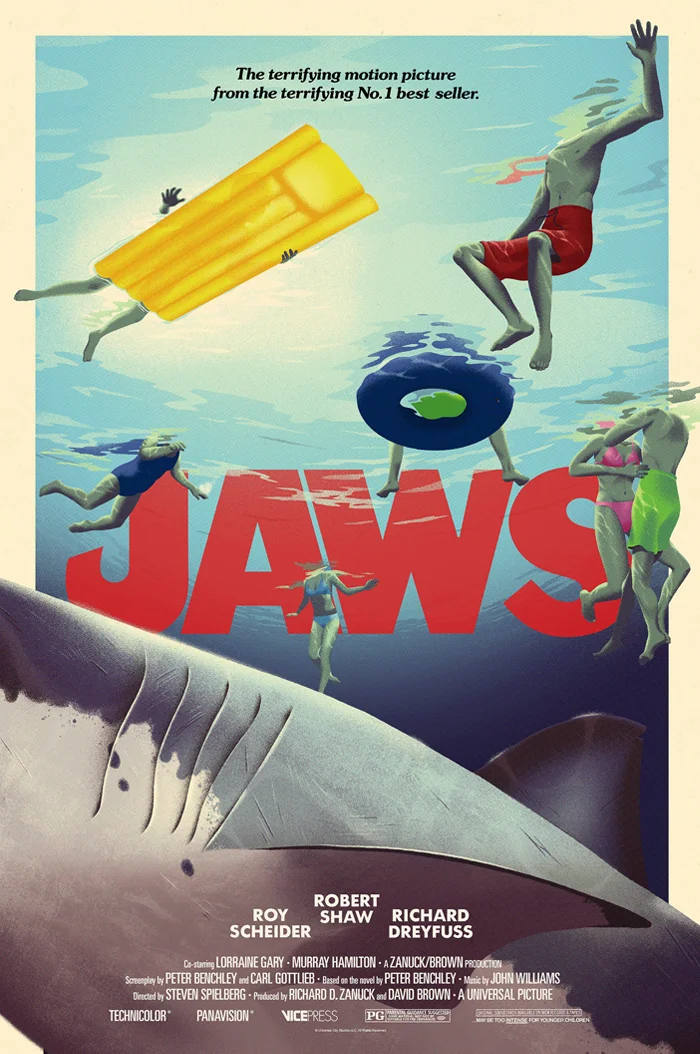 Cool JAWS Poster Art Shows the Ocean From the Shark's Point of View ...