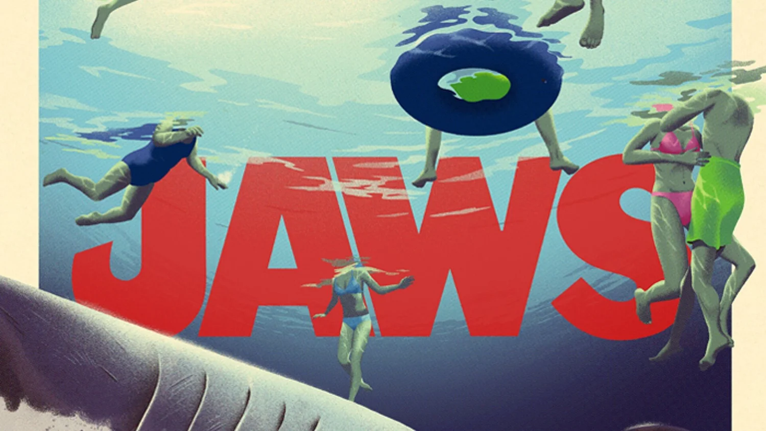 Cool JAWS Poster Art Shows the Ocean From the Shark's Point of View ...