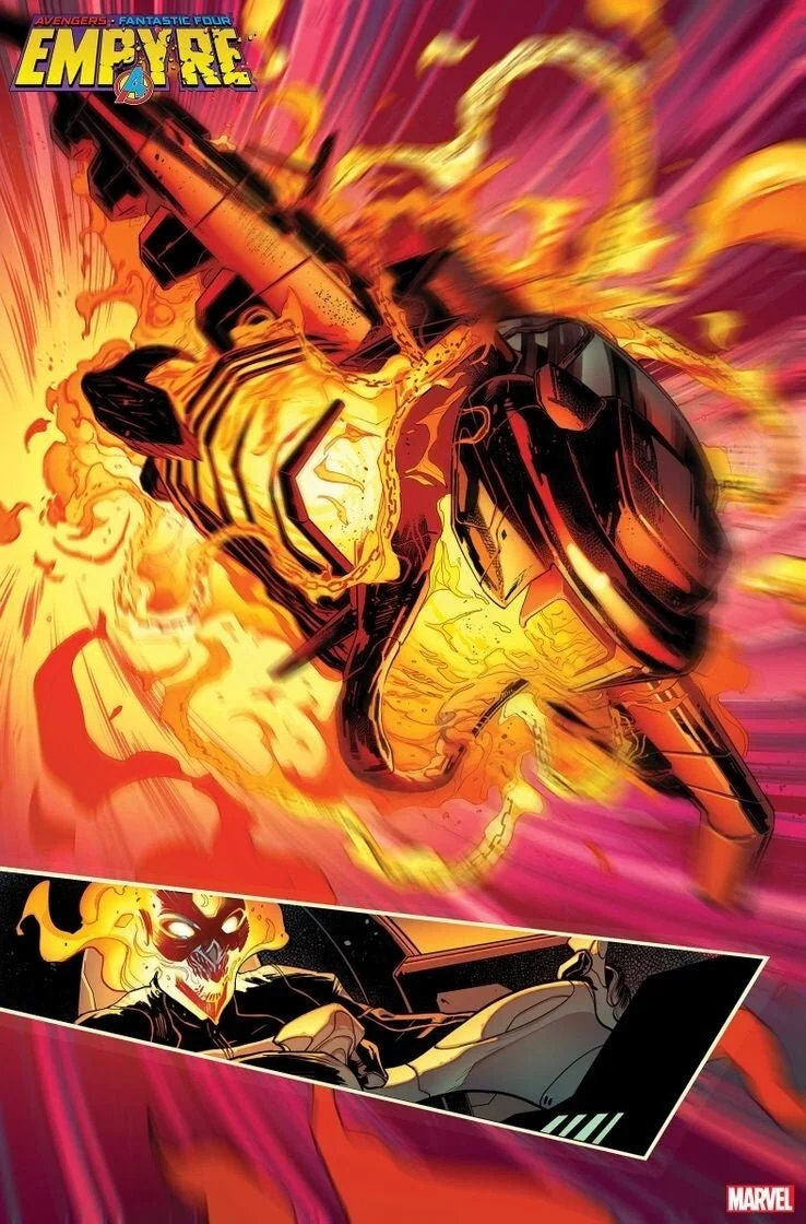 Marvel Comics Gives GHOST RIDER a New Hell-Blazing Spaceship To Travel ...