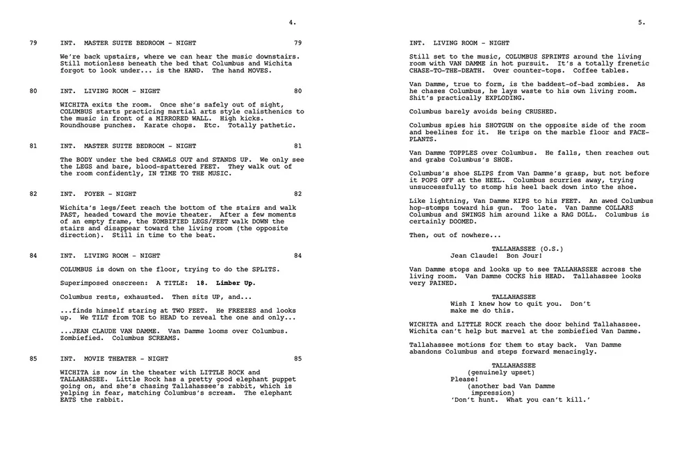 ZOMBIELAND Script Pages Shared For Alternate Cameo Scenes with Kevin ...