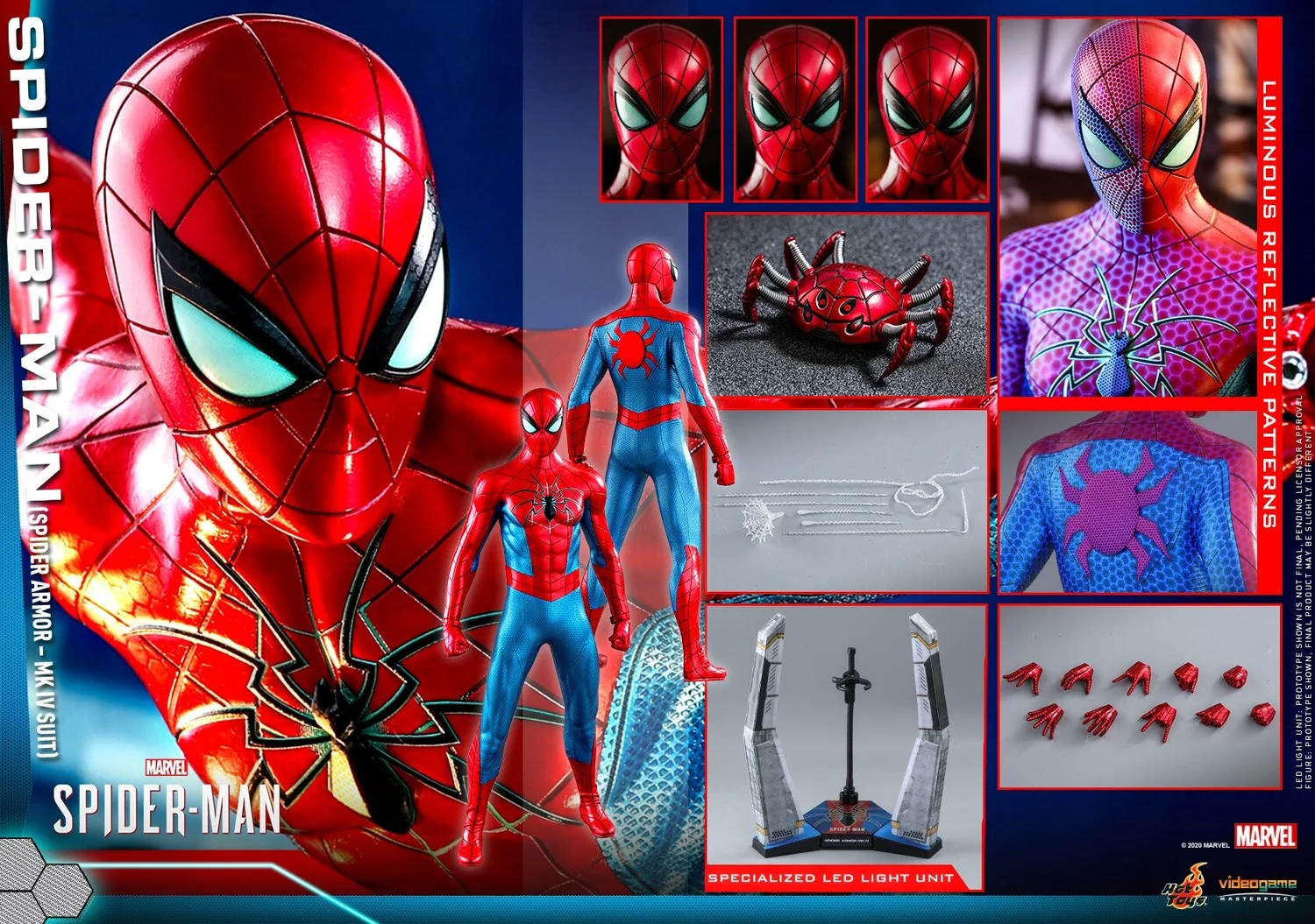 New SPIDER-MAN MK IV Spider Armor Suit Action Figure Swings Into Hot ...