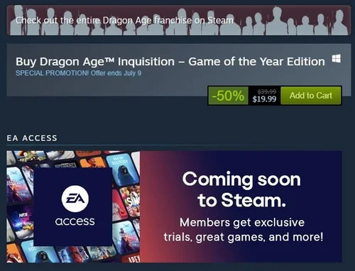 EA Puts More Games on Steam and Teases EA Access on Steam Soon — GeekTyrant
