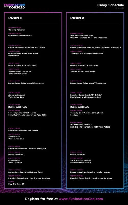Full Schedule for FunimationCon Revealed with Premieres of FIRE FORCE ...