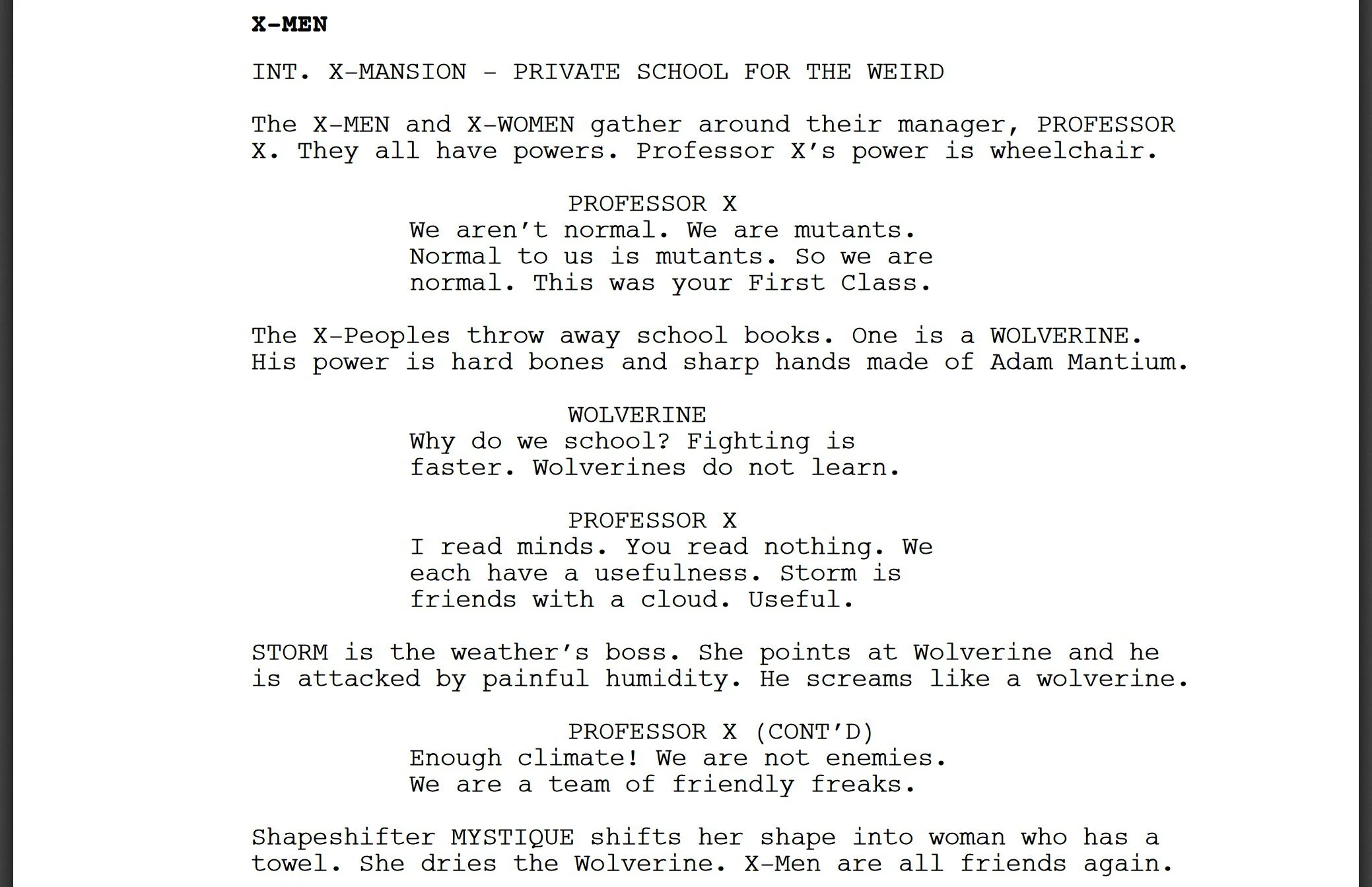 A Bot Watched Over 1,000 Hours of X-MEN Then Wrote a Script, This is ...