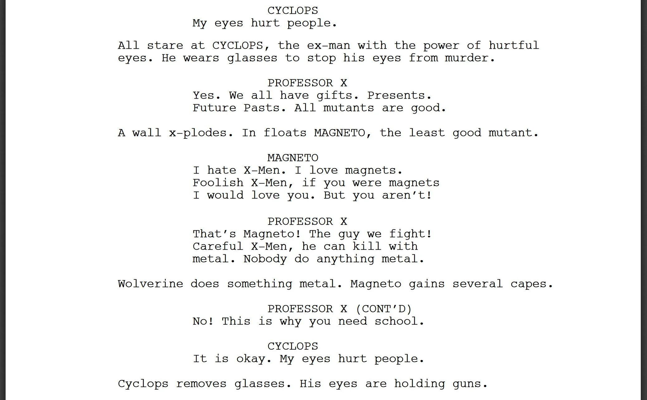 A Bot Watched Over 1,000 Hours of X-MEN Then Wrote a Script, This is ...