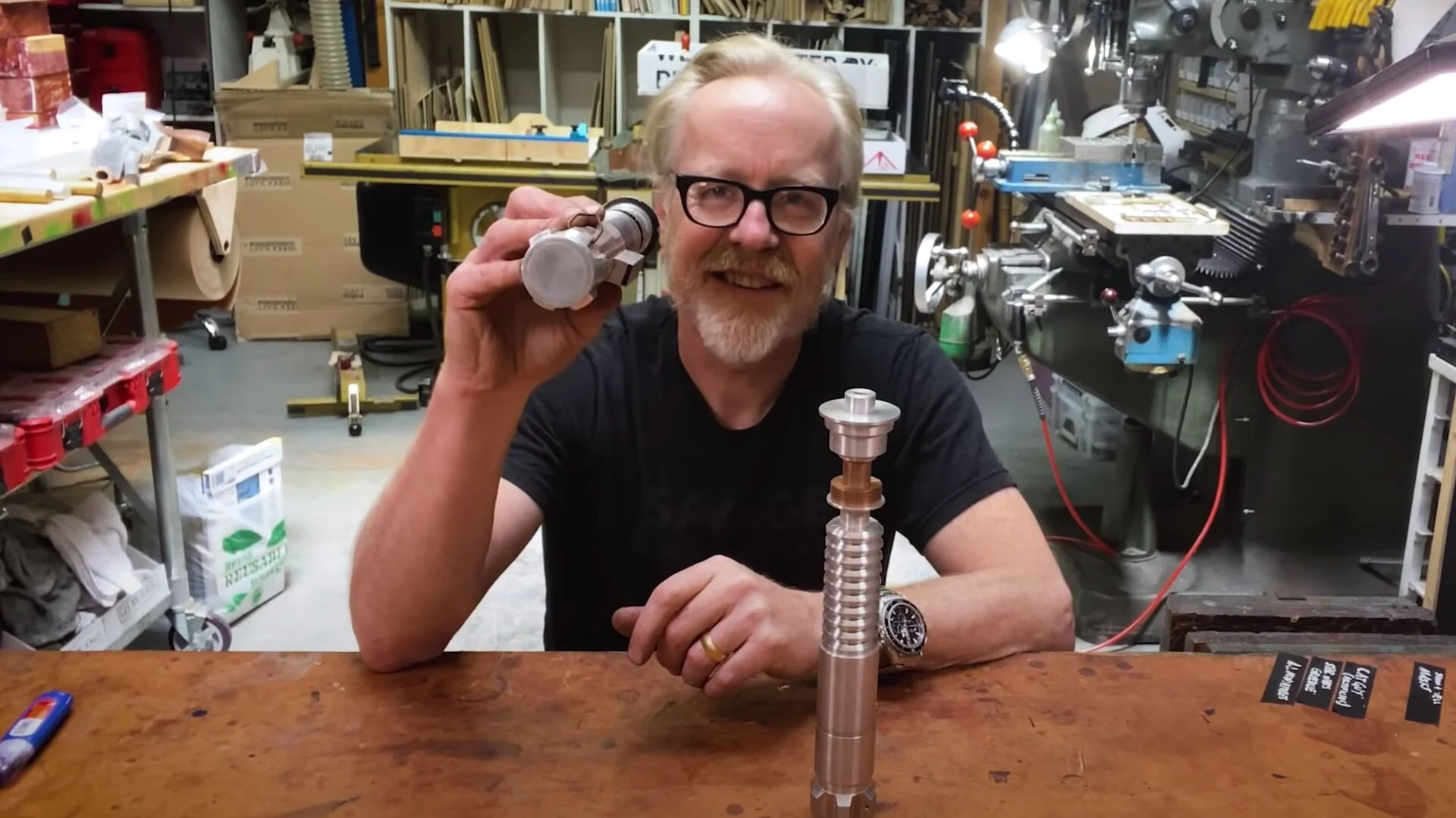 Adam Savage Shows Off The Very First Lightsaber Prop Replica That He ...