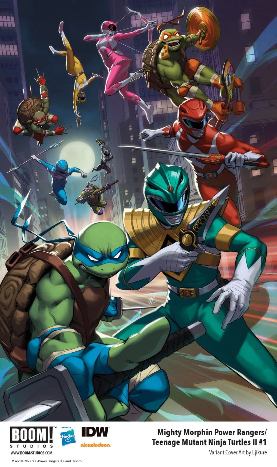 Here's Our First Look at MIGHTY MORPHIN POWER RANGERS/TEENAGE MUTANT ...