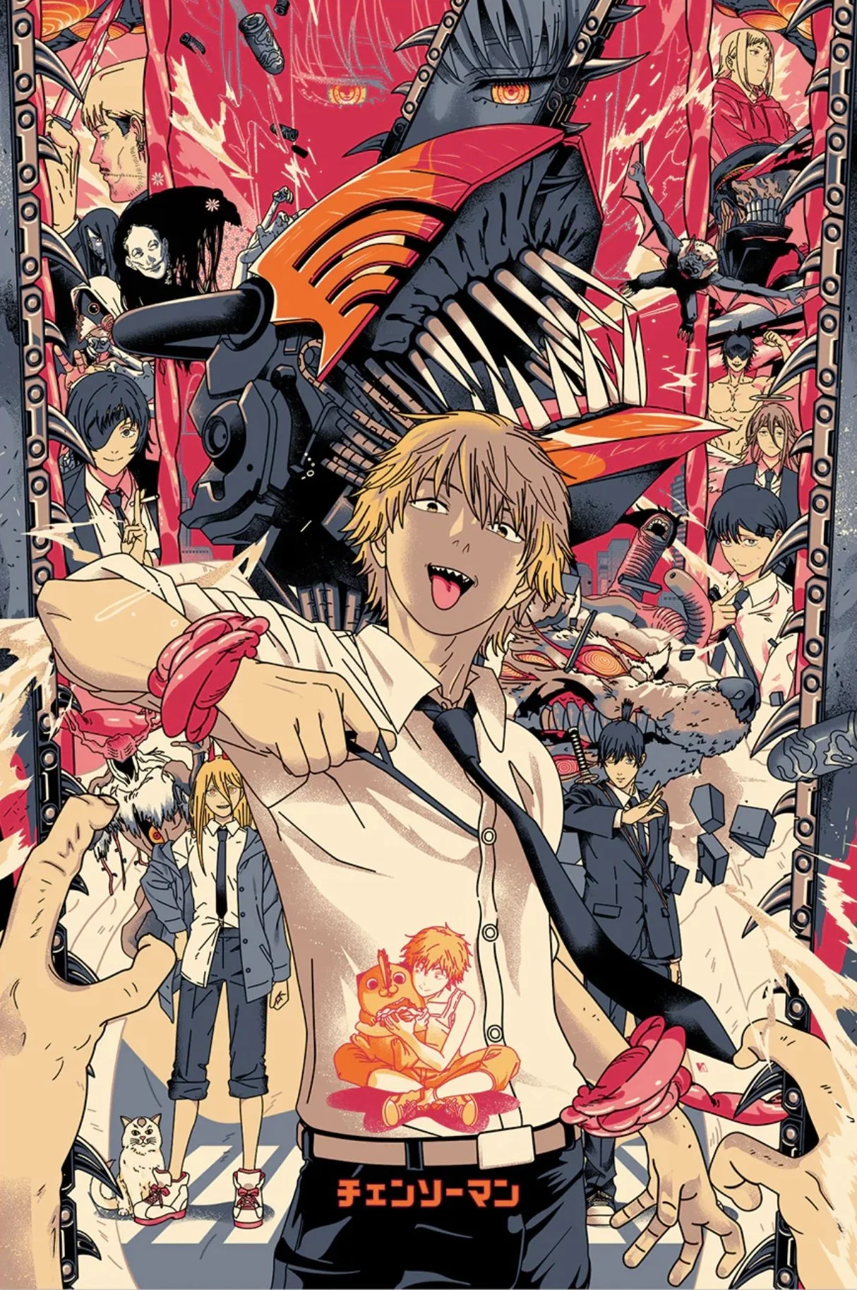 Cool Poster Art For CHAINSAW MAN Created By Vincent Aseo — GeekTyrant