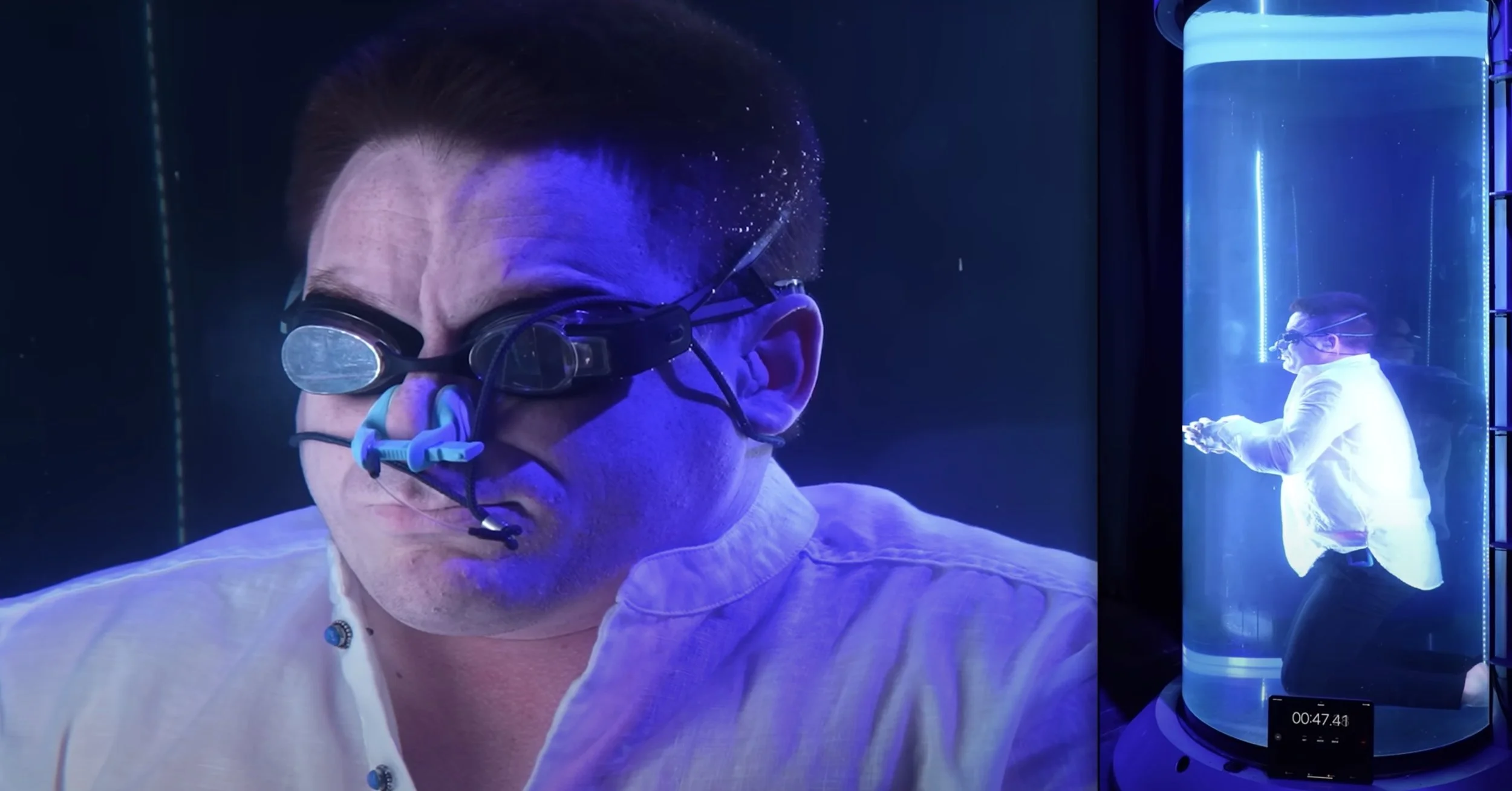 Extreme Breath-Holding Explained in Video as a Guy Holds His Breath For ...