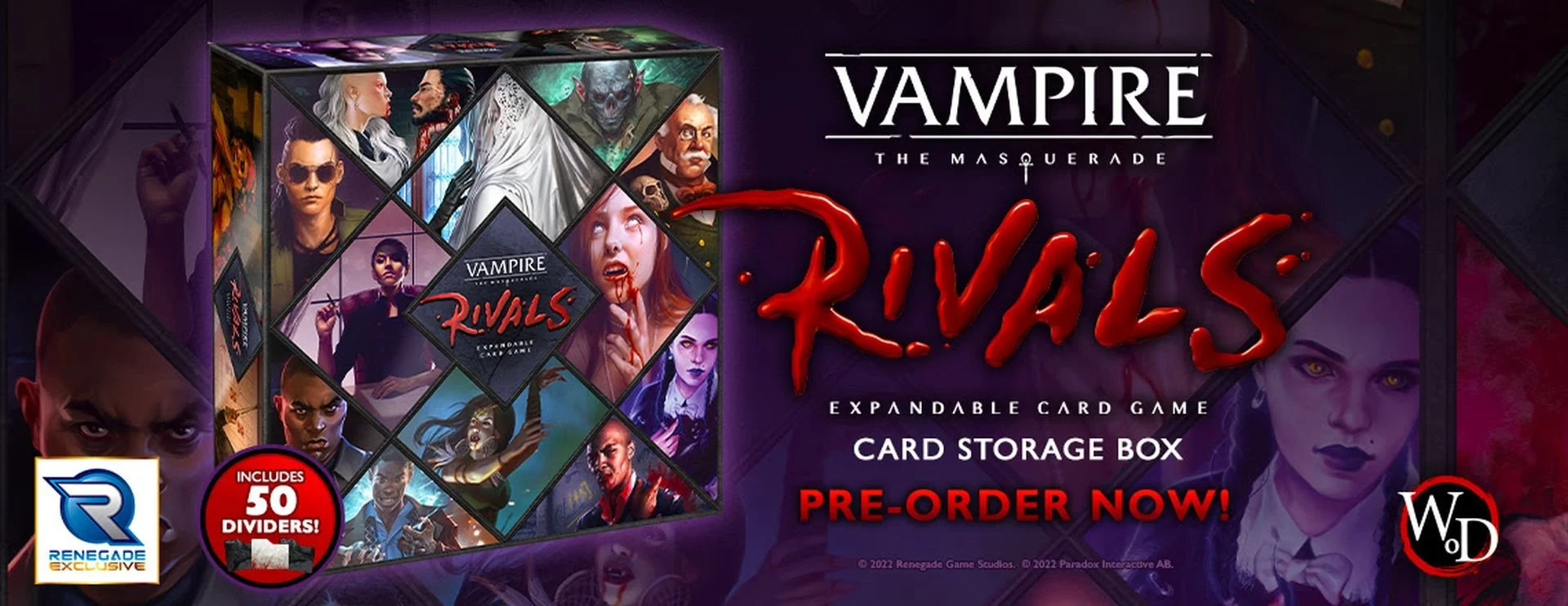 New VAMPIRE THE MASQUERADE RIVALS Expandable Card Game Box Available ...