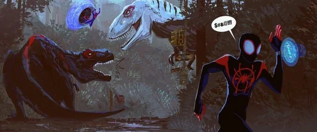 Concept Art For SPIDER-MAN: ACROSS THE SPIDER-VERSE Features Dinosaur ...