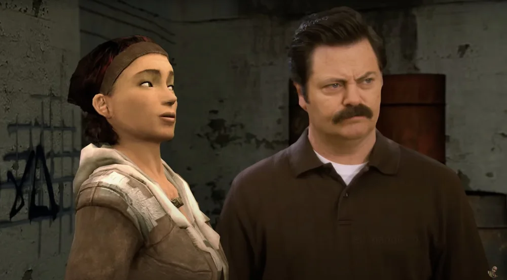 Ron Swanson From PARKS AND RECREATION Hilariously Added To HALF-LIFE 2 ...
