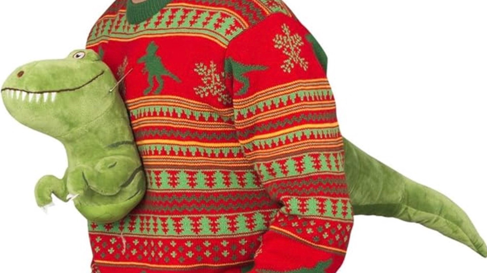 Here's a Silly 3D T-Rex Ugly Christmas Sweater to Wear at Your Holiday ...