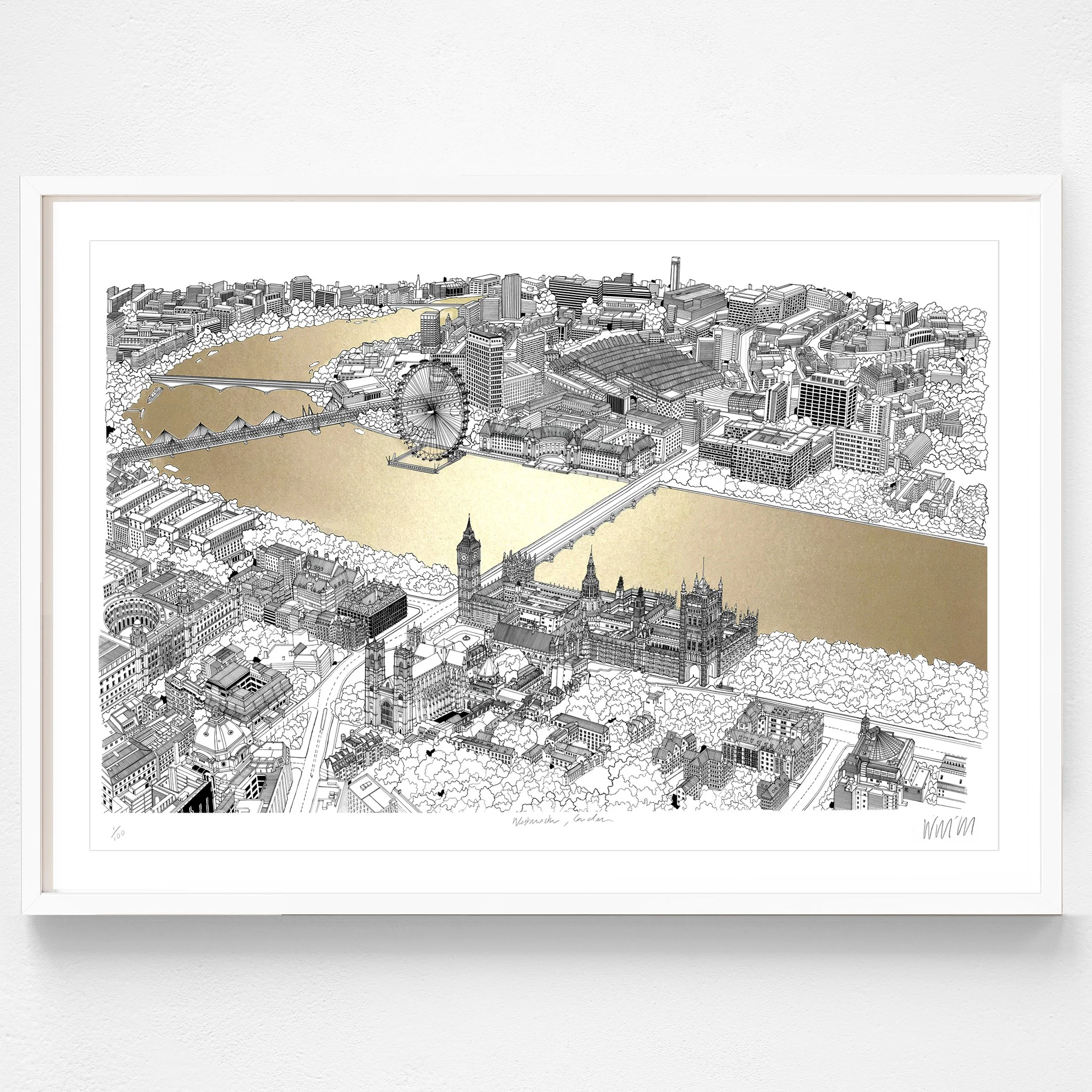 Westminster Pewter Gold, Handmade Limited Edition Screen Print — Will ...