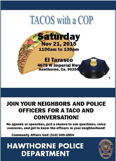 Taco with a Cop — Hawthorne police